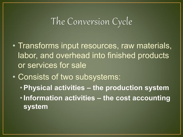 Report AIS chapter 7- Conversion Cycle | PPTX