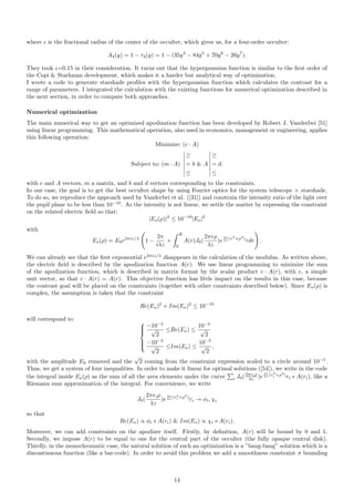 Rapport de stage: Optimisation d'une starshade | PDF