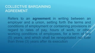 Collective Bargaining Agreements | PPTX