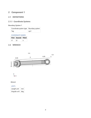 fea analysis of wrench using comsol multiphysics | PDF