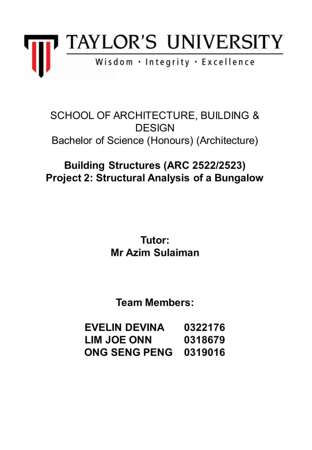 Building Structure Project 2 (Taylor's lakeside campus) | PDF | Civil Engineering Industry ...