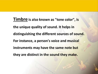 "THE ELEMENTS OF MUSIC"_Contemporary Philippine Arts | PPTX