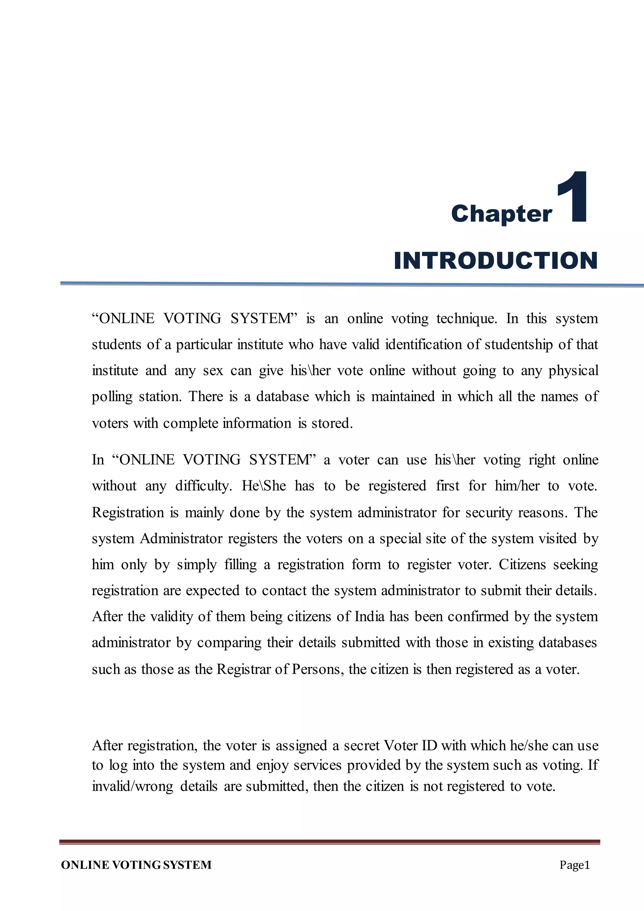 Report on online voting system | DOCX