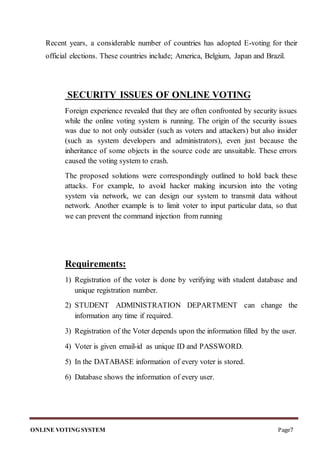 Report on online voting system | DOCX
