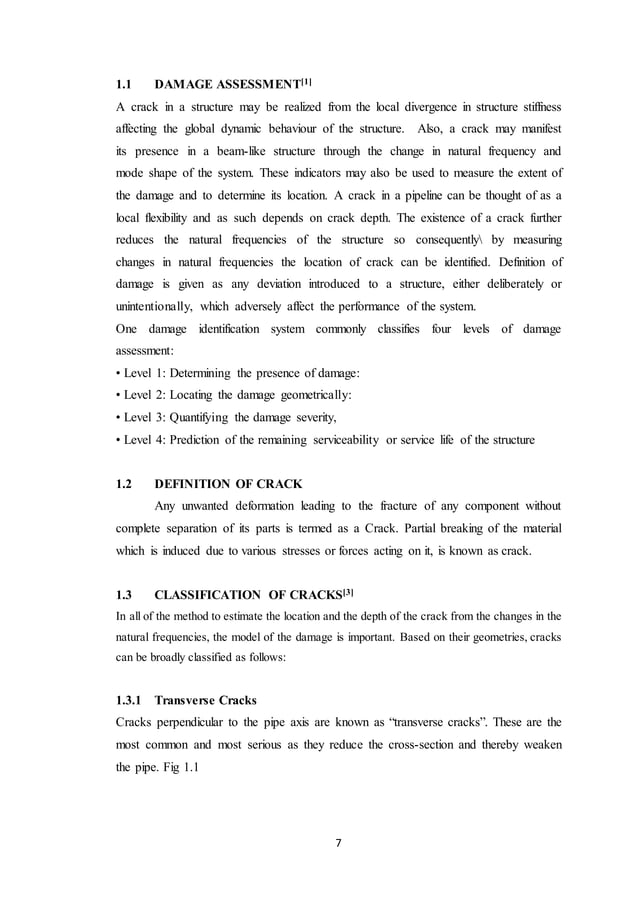 Report on crack detection in pipes | DOCX | Physics | Science