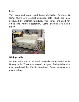 Report creation designer operation management furniture manufacturing ...