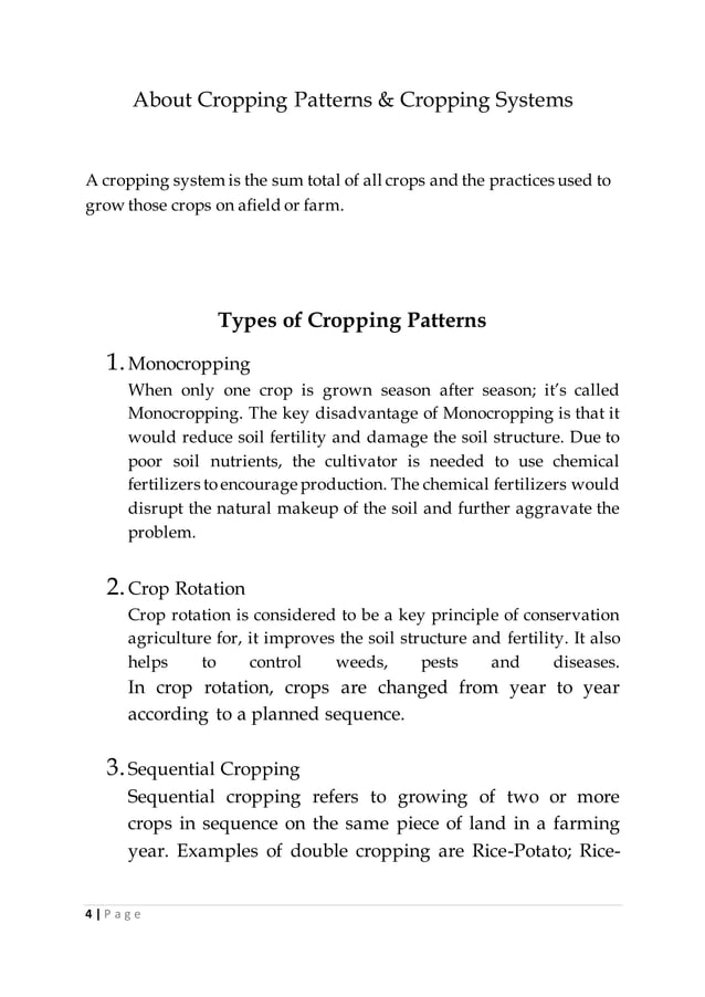 Report cropping pattern | DOCX
