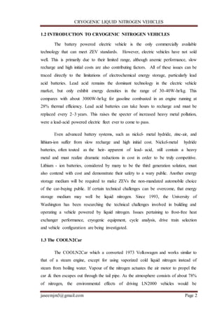 Report cryogenic liquid nitrogen vehicles | DOCX