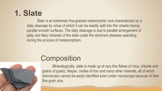 Structures, Uses, and Studies about Metamorphic Rocks | PPTX