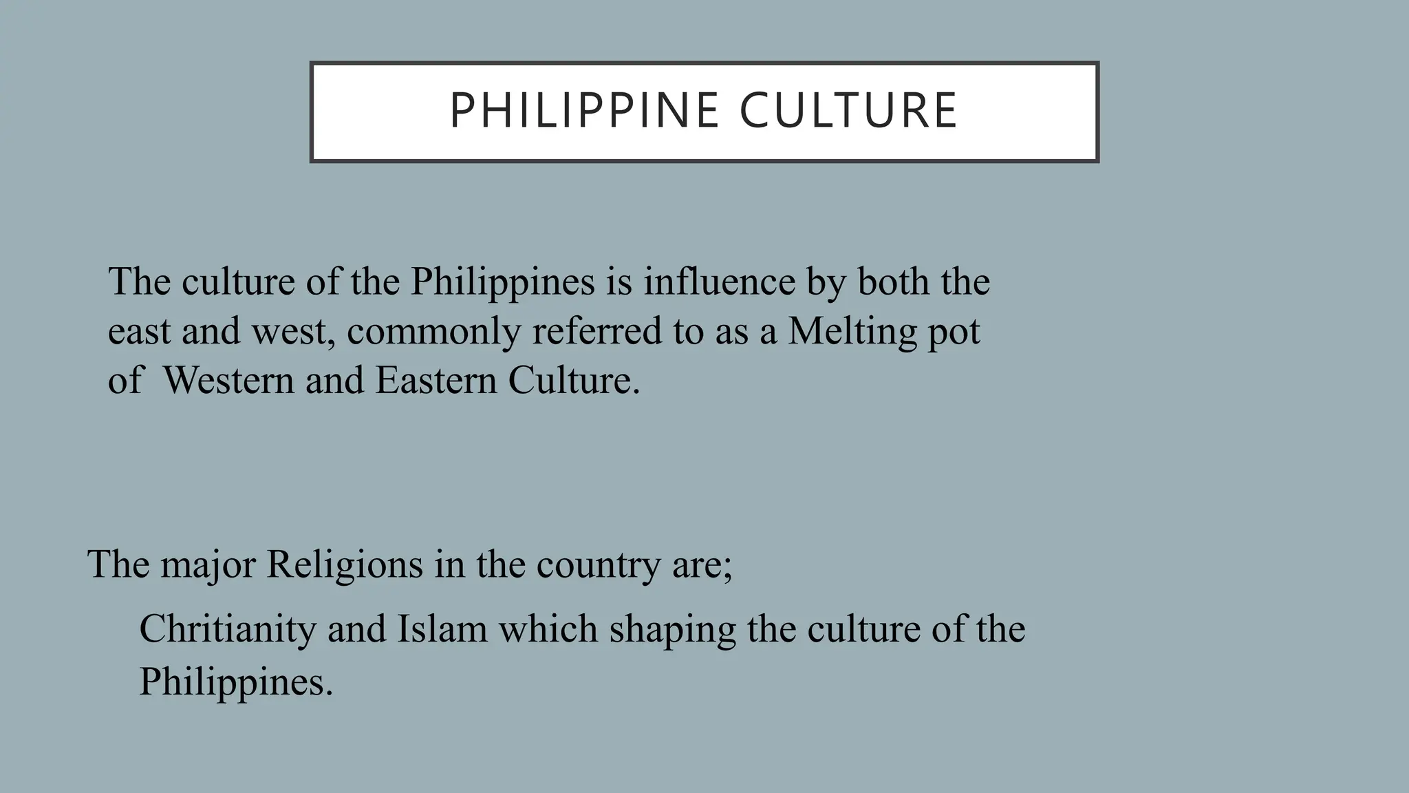 introduction the Philippines culture PPT | PPTX