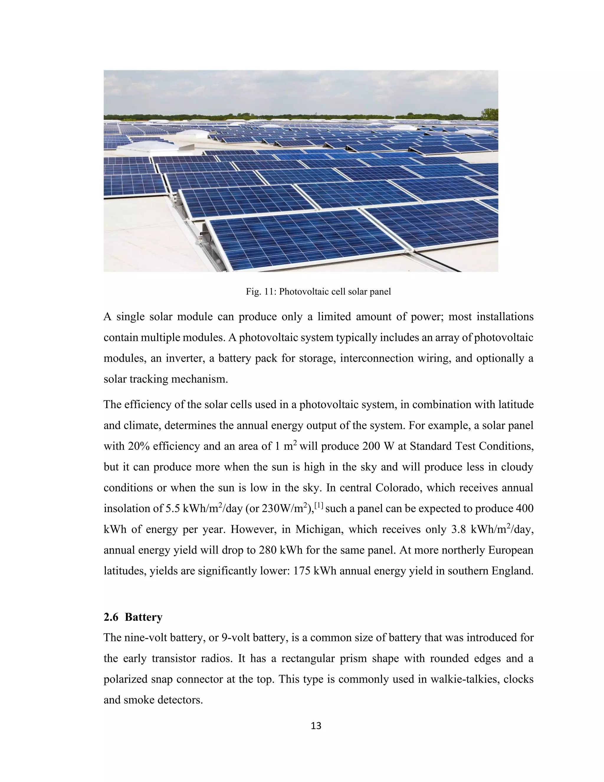 Report on solar based street light system | PDF