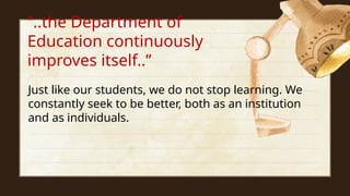 DepEd Vision, Mission and Target Outcomes | PPTX