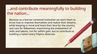 DepEd Vision, Mission and Target Outcomes | PPTX