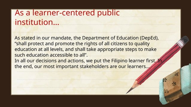 DepEd Vision, Mission and Target Outcomes | PPTX