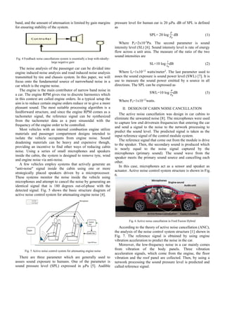 design of cabin noise cancellation | PDF