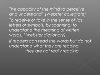 READING COMPREHENSION | PPT