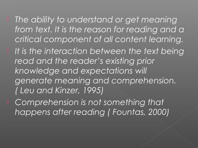 READING COMPREHENSION | PPT