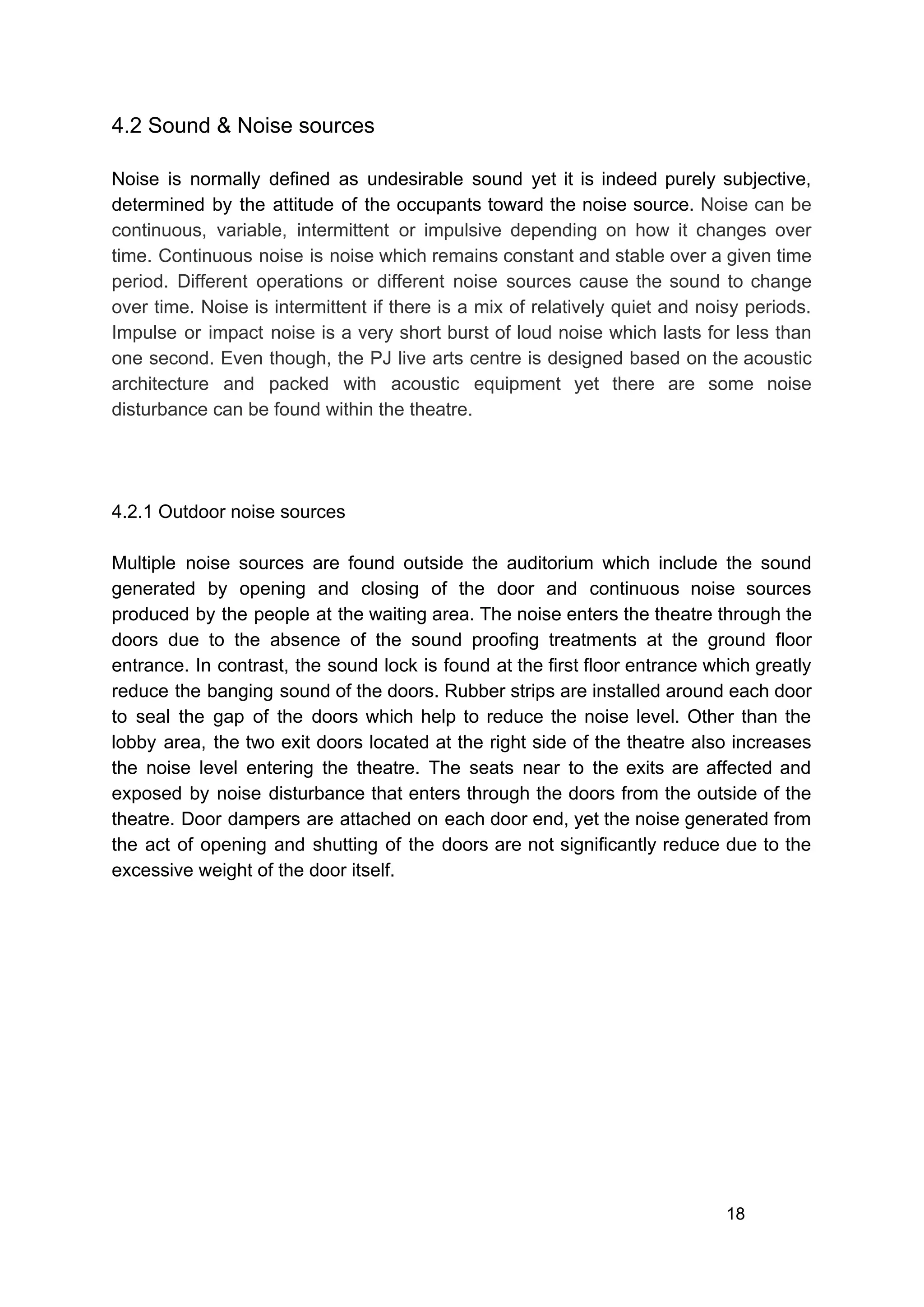 Auditorium sound analysis Report | PDF