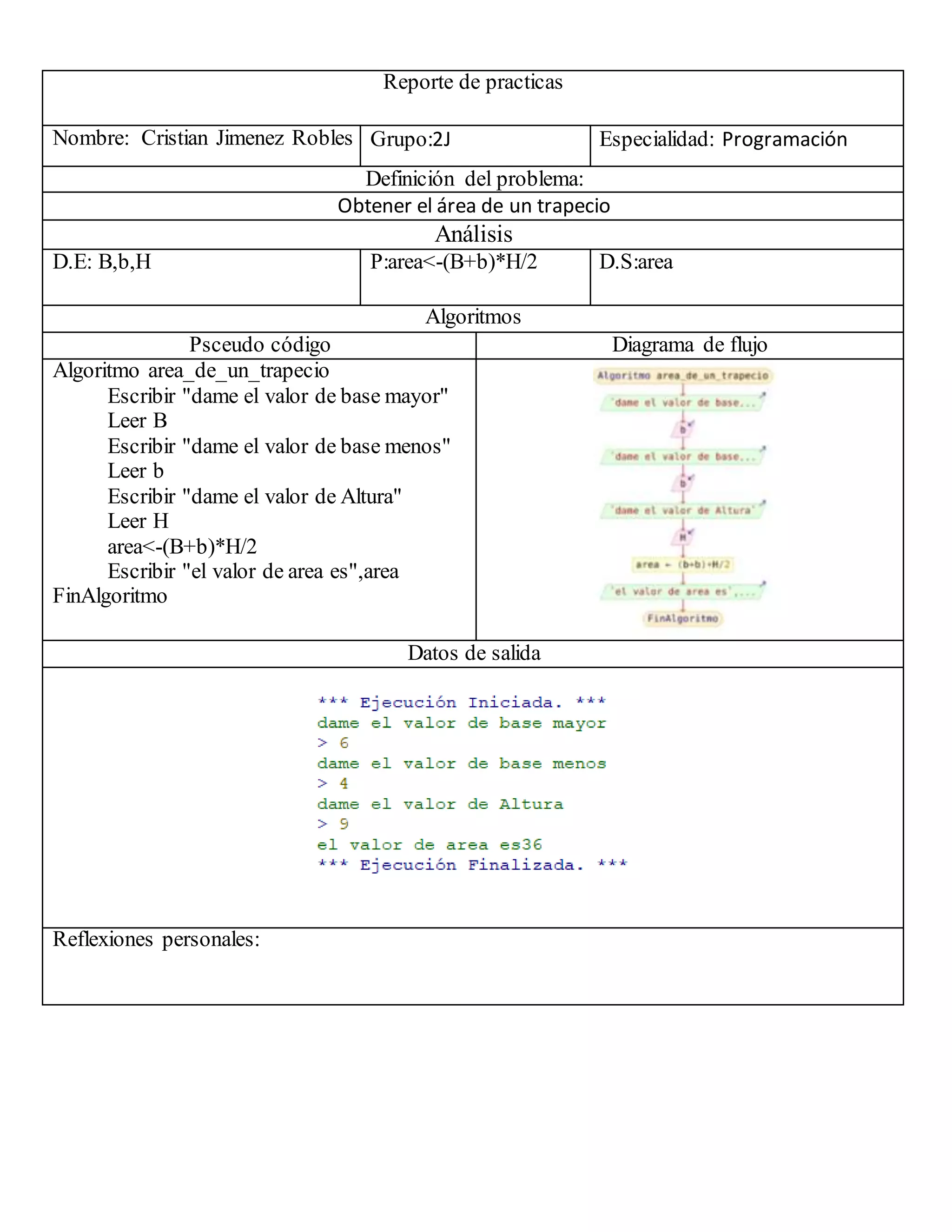 Reporte de practicas Programacion | DOCX