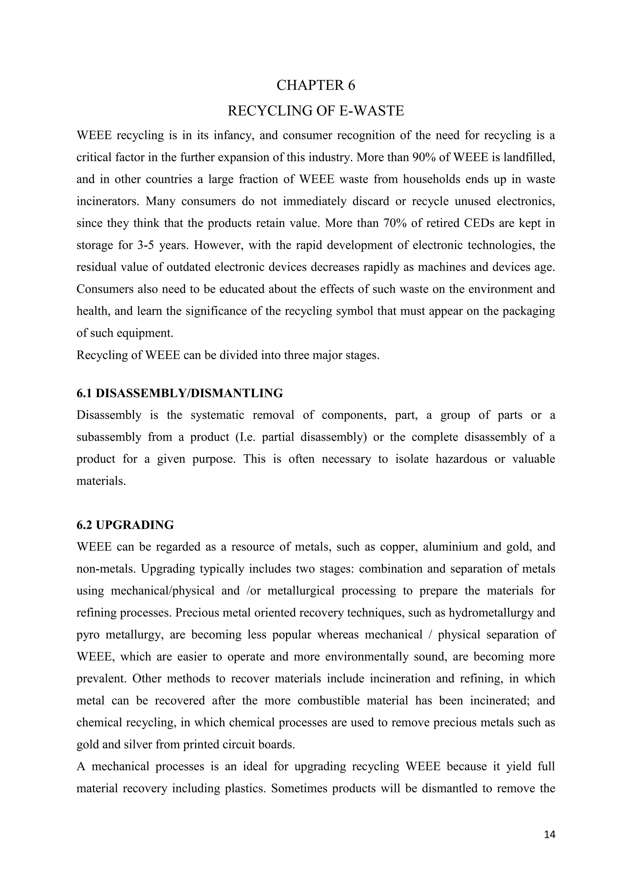 Report on e-waste management & recycling | DOCX