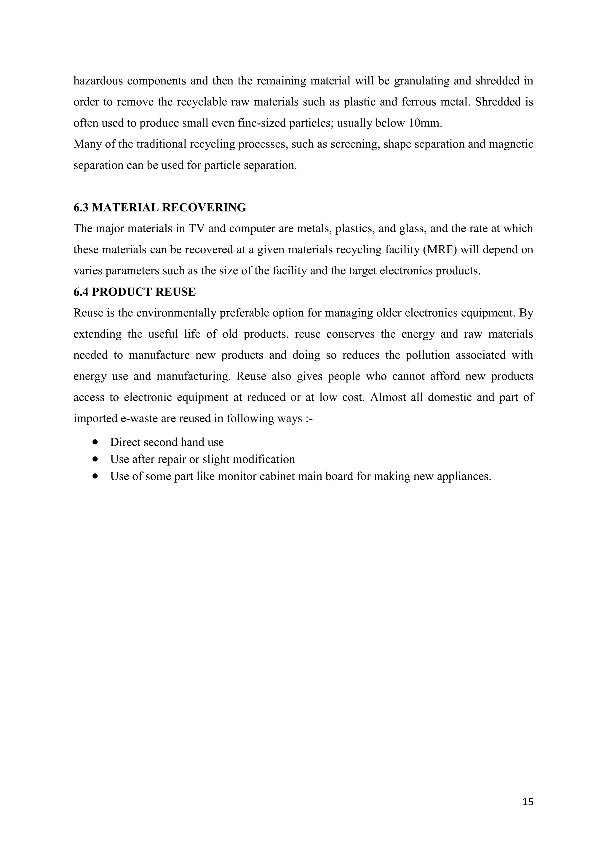 Report on e-waste management & recycling | DOCX