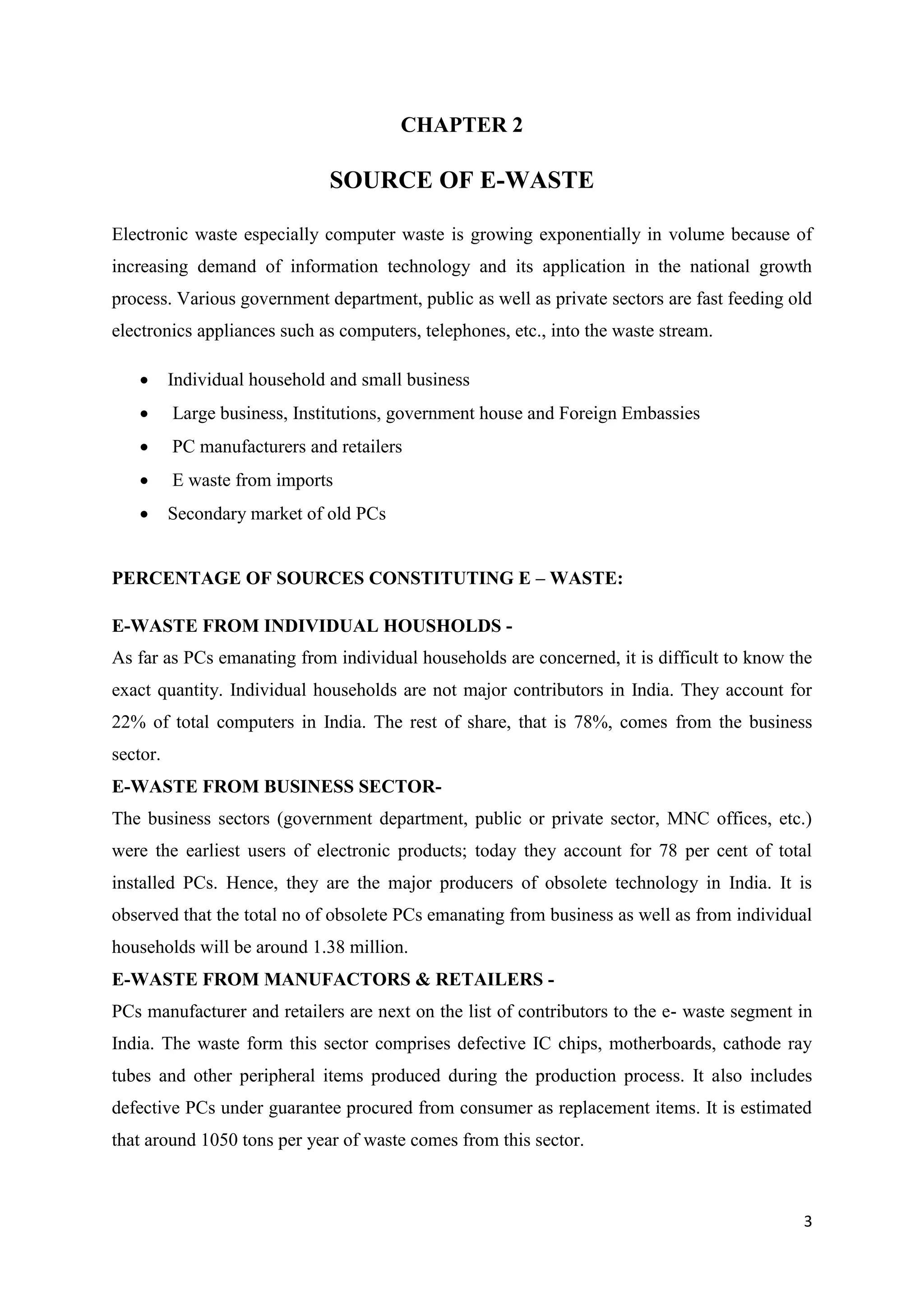 Report on e-waste management & recycling | DOCX