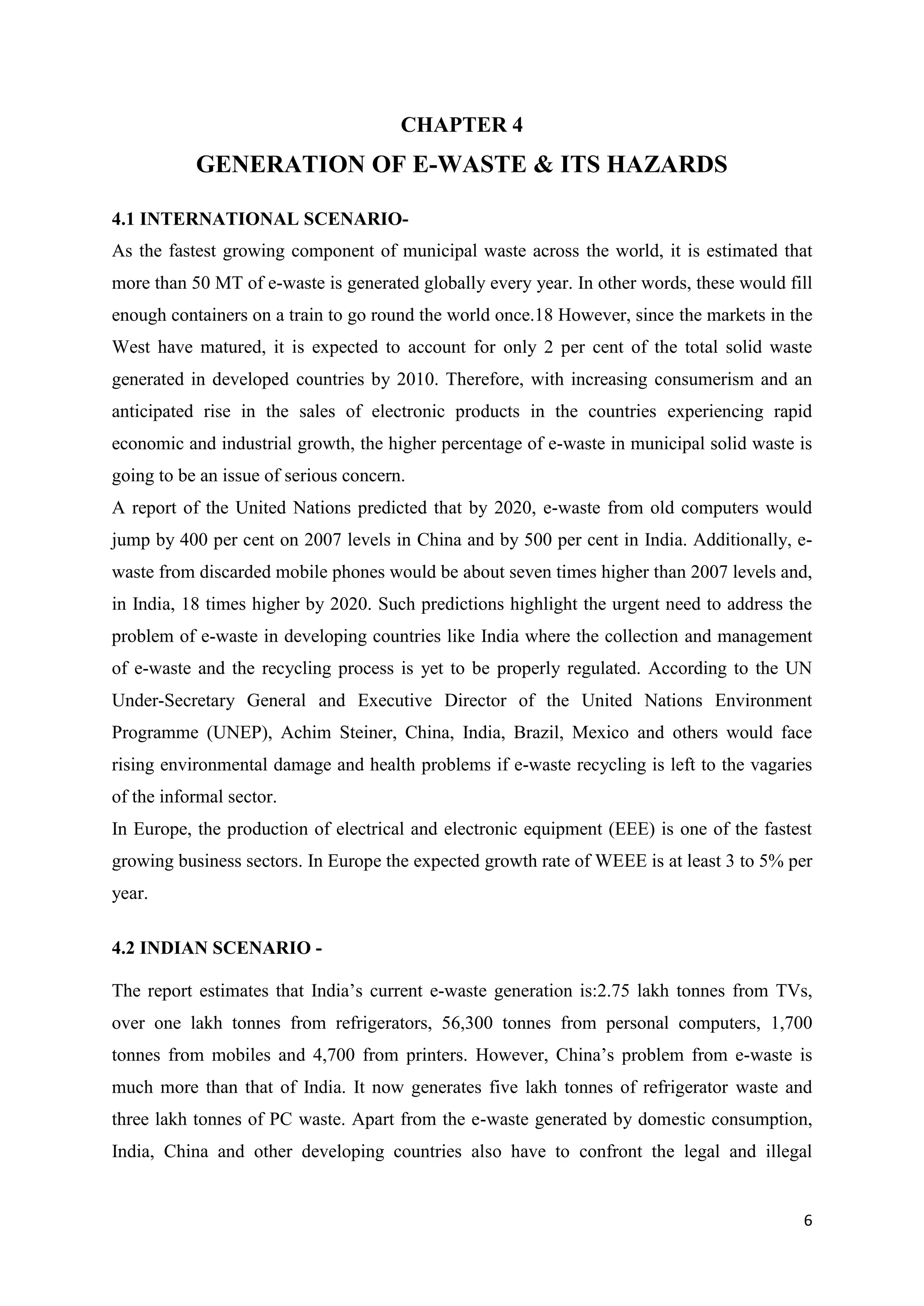 Report on e-waste management & recycling | DOCX