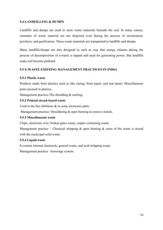 Report on e-waste management & recycling | DOCX