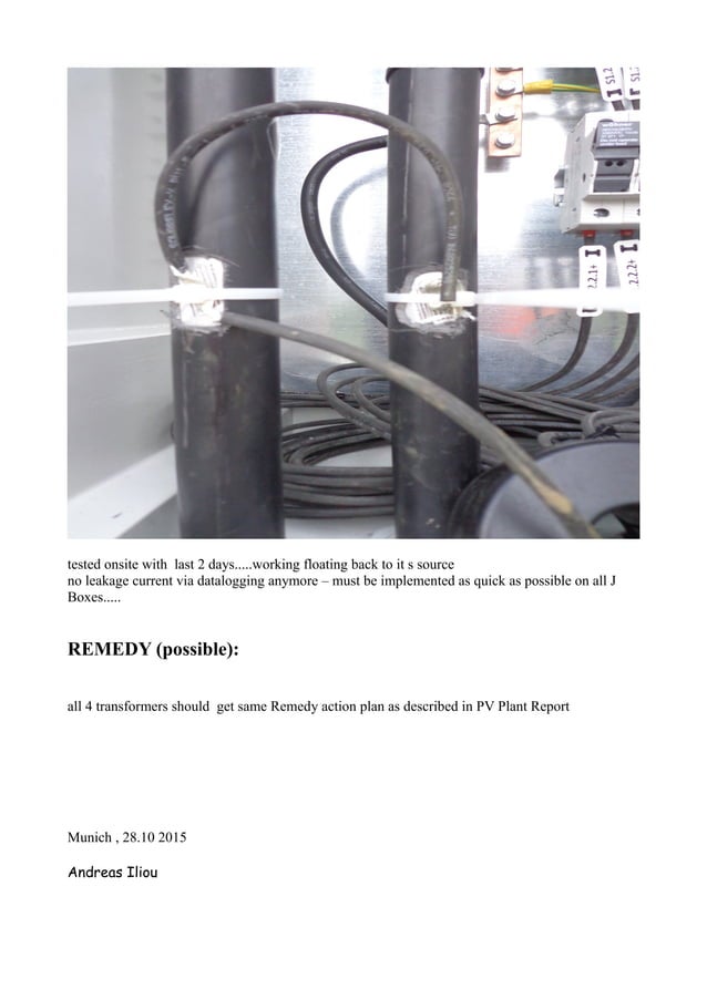 Report earthing grounding pv with shielded, armoured dc cabling ...