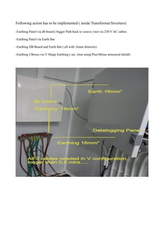 Report earthing grounding pv with shielded, armoured dc cabling ...