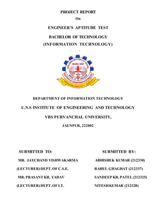Project Report Online Test | DOCX