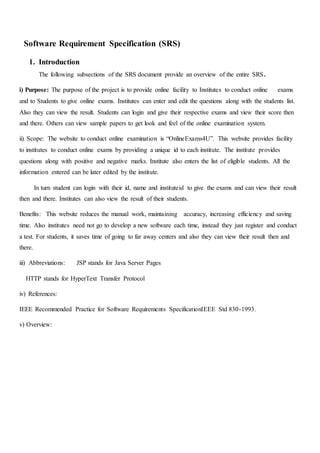 Project Report Online Test | DOCX