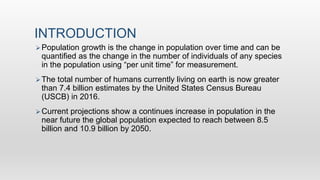 The Human Population and Its Impact | PPTX