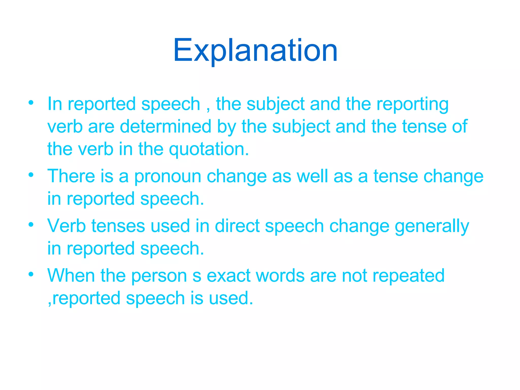 Reported Speech | PPT