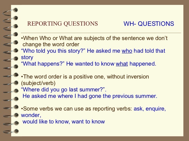 Reported speech test