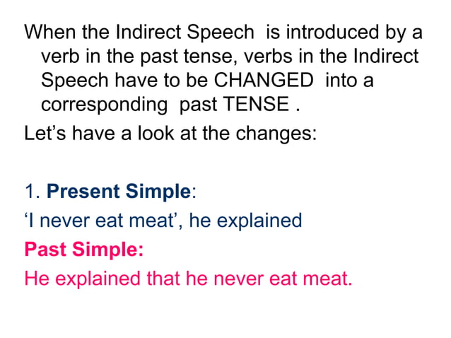 Reported speech-notes | PPT