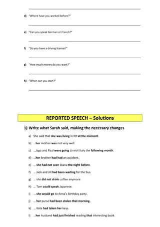 Reported speech-Introduction | DOC