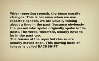 Reported speech-ppt | PPT