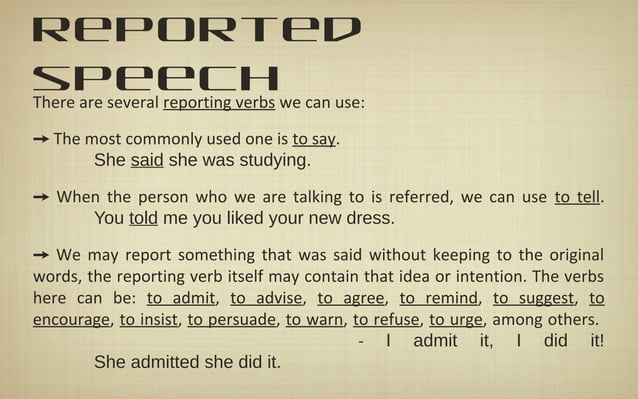 Reported speech-ppt | PPT