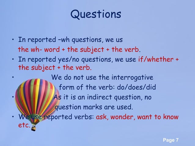 reported speech presentation for esl students | PPT | Soccer | Sports