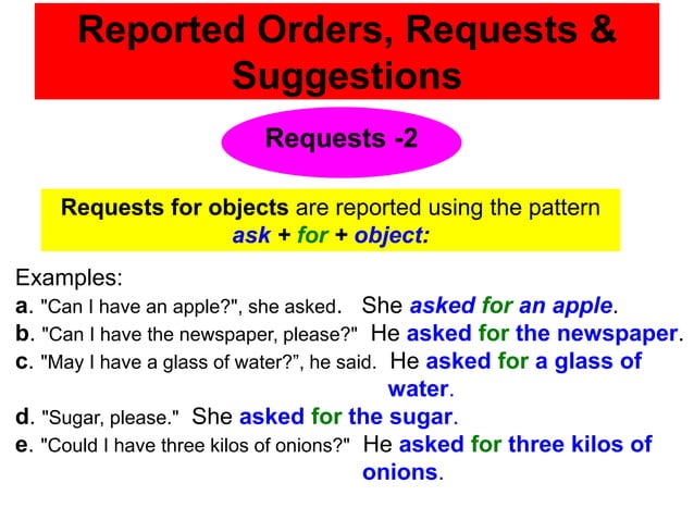 Reported orders requests | PPT