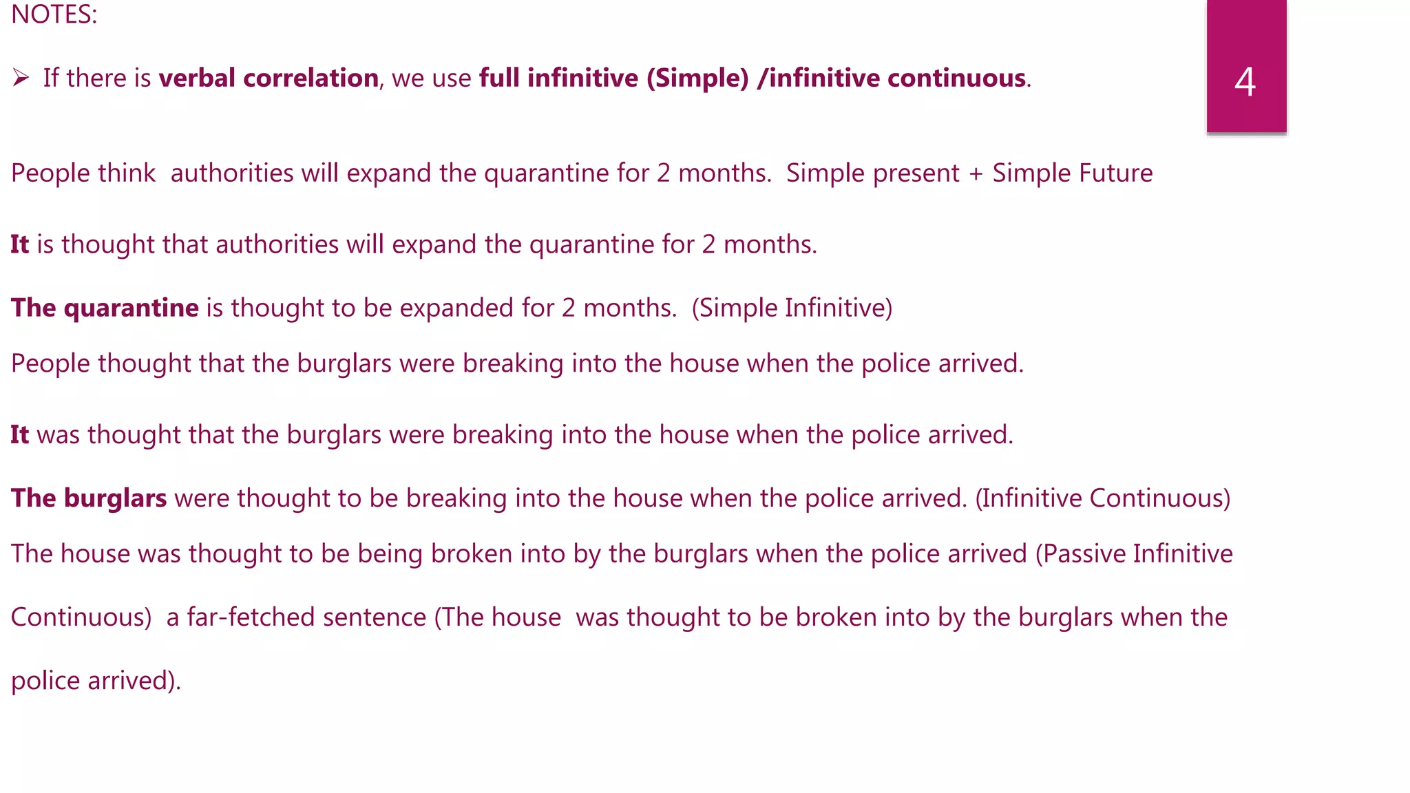 Reported passive | PPTX