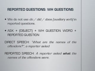 Reported questions | PPT