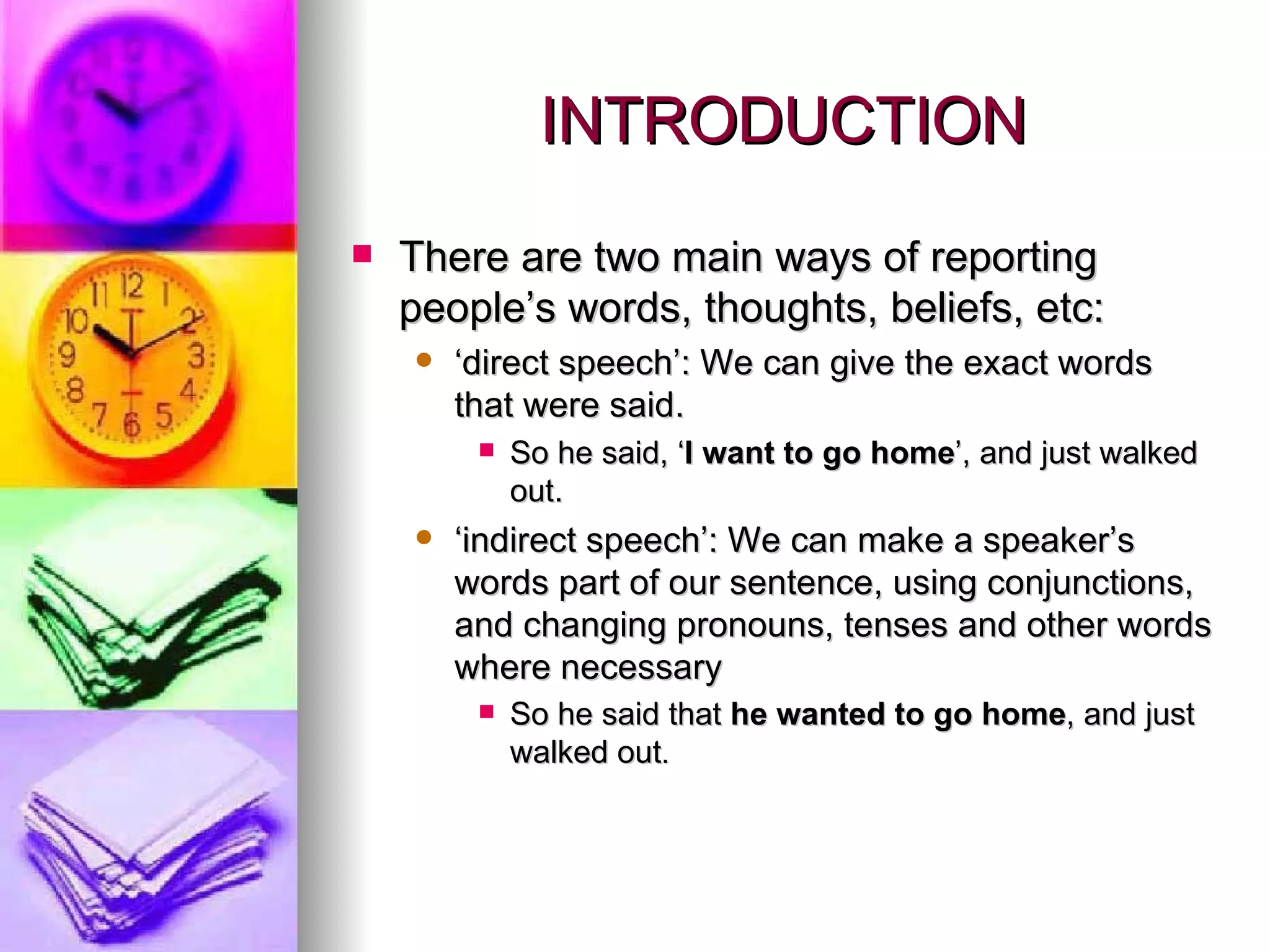 Reported Speech | PPT