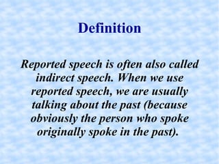 Reported Speech | PPT
