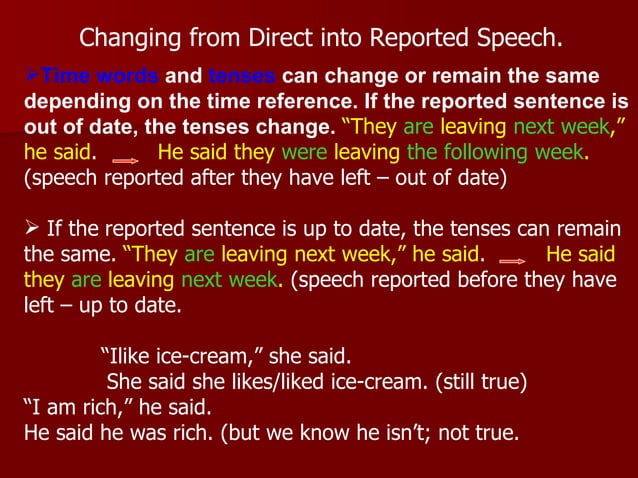 Reported Speech | PPT