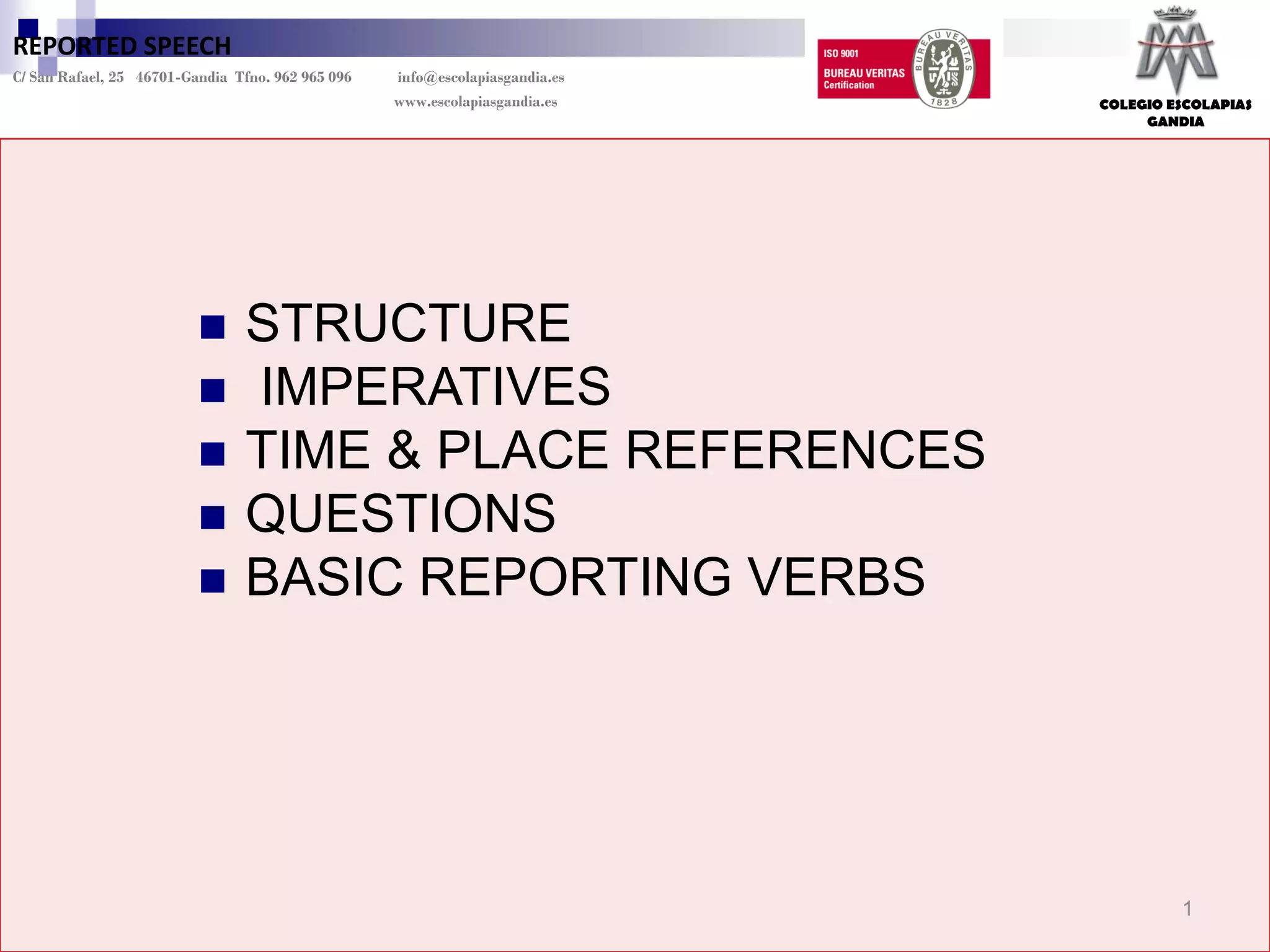 Reported Speech | PPT