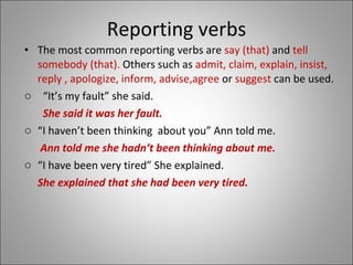 Reported speech | PPT