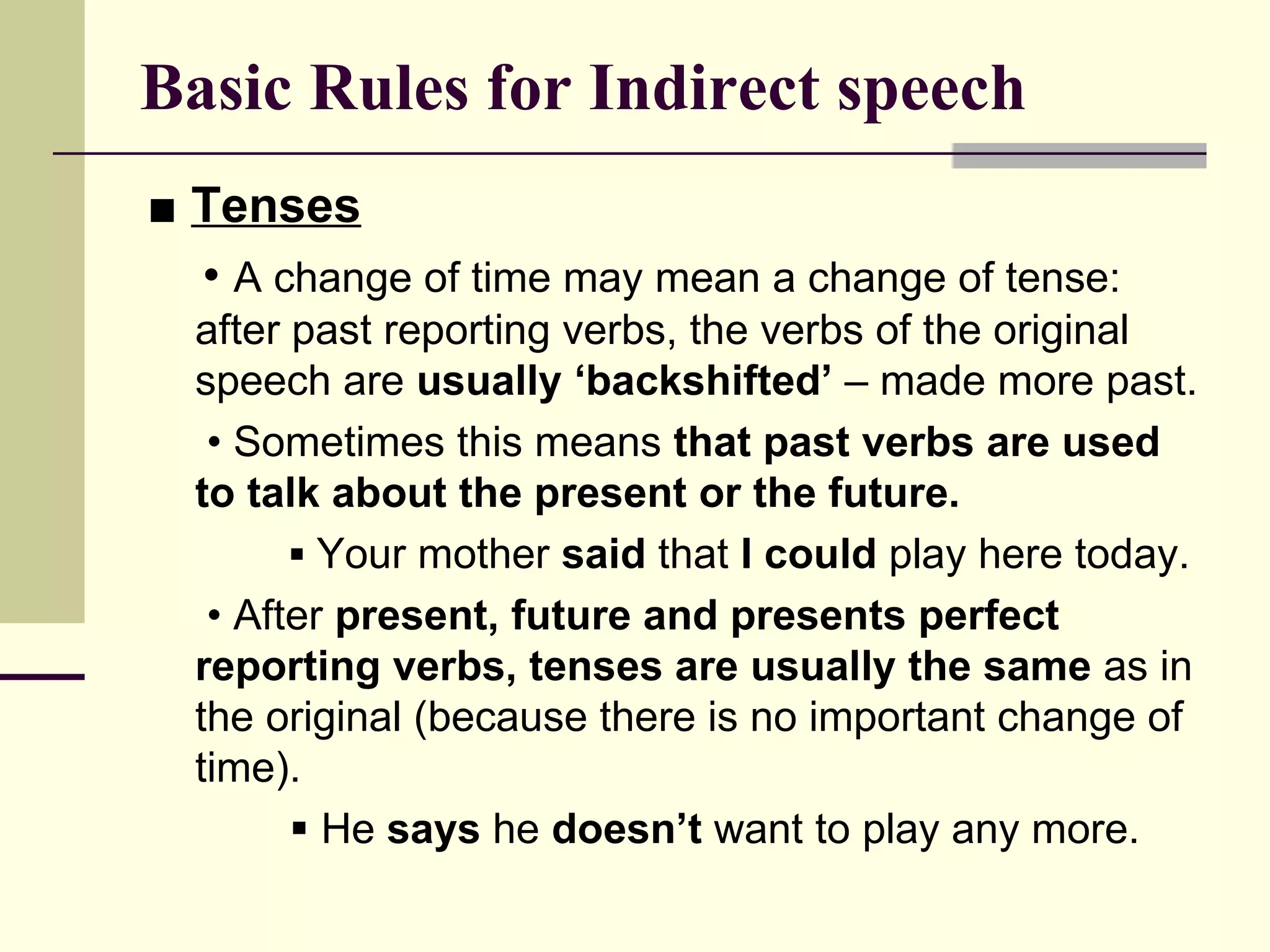 Reported speech | PPS