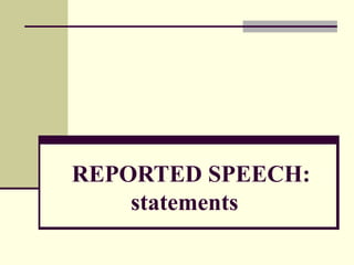 Reported speech | PPT
